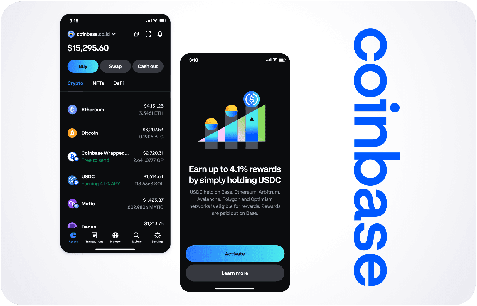Crypto buying, selling & earning